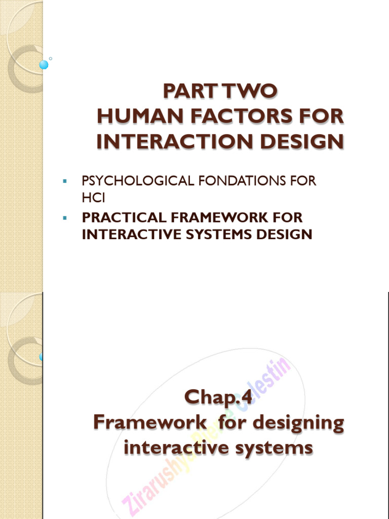 HCI_Part 2_ Chap. 4 FRAMEWORK FOR INTERACTIVE SYSTEMS DESIGN | PDF