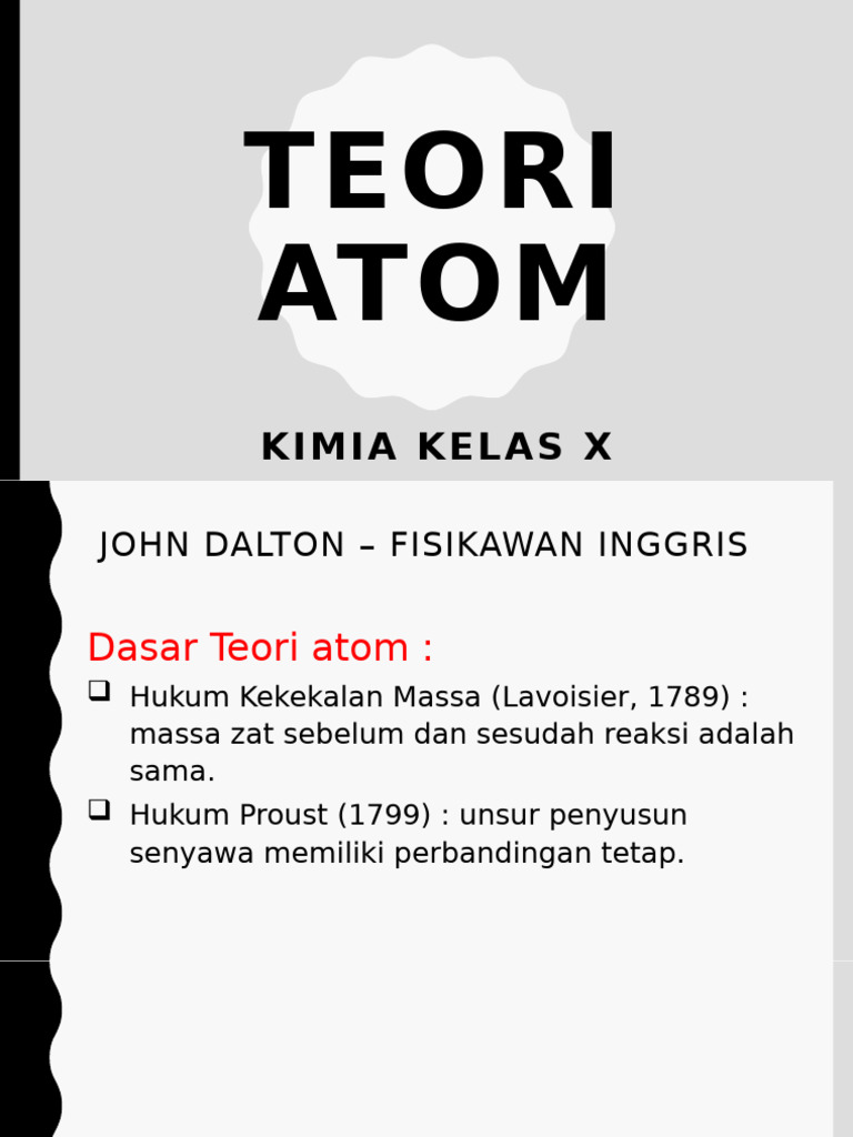 Teori Atom 2024 | PDF