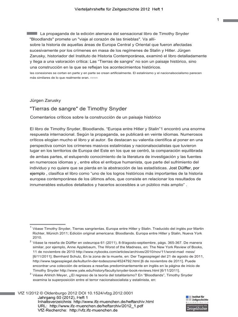 Zarusky Sobre Bloodlands | PDF | Joseph Stalin | Historia