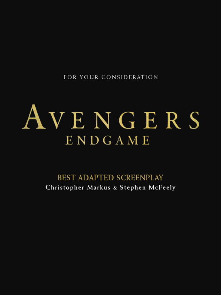 Avengers Endgame Script PDF | PDF