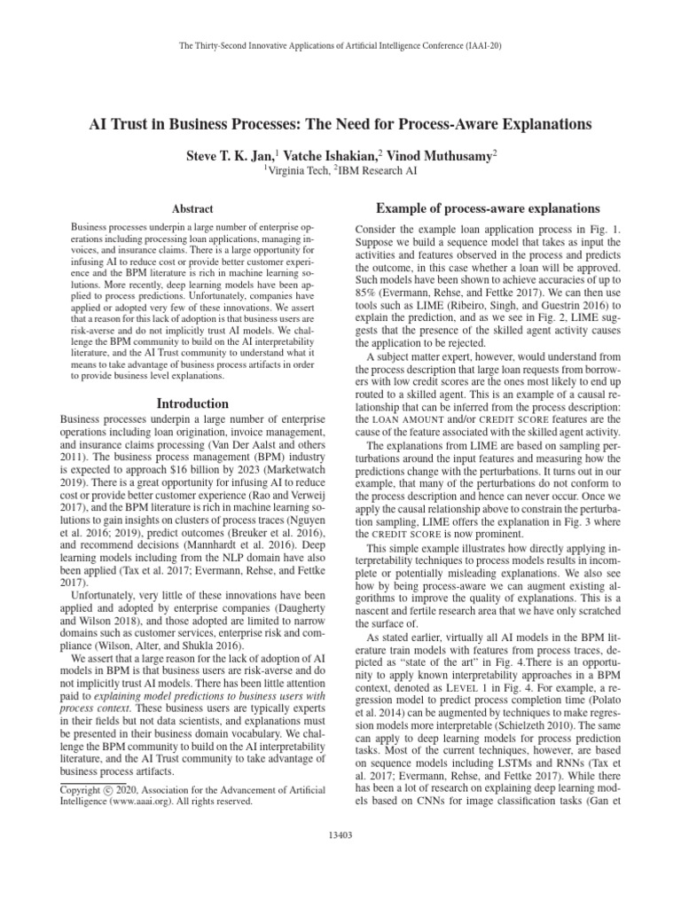 AI Trust in Business Processes | PDF