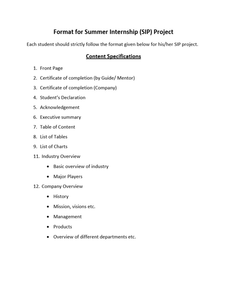 SIP Format 1 | PDF