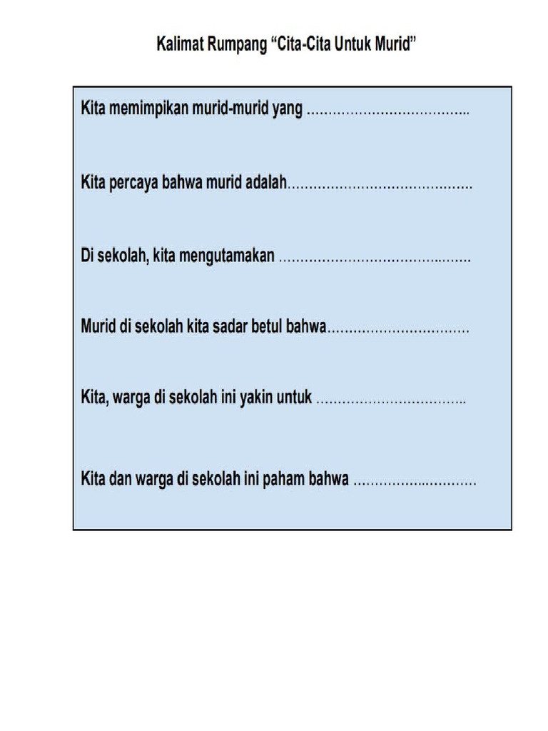 Murid Impian Kalimat Rumpang | PDF