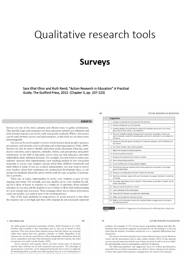 Qualitative Research Tools - Surveys | PDF