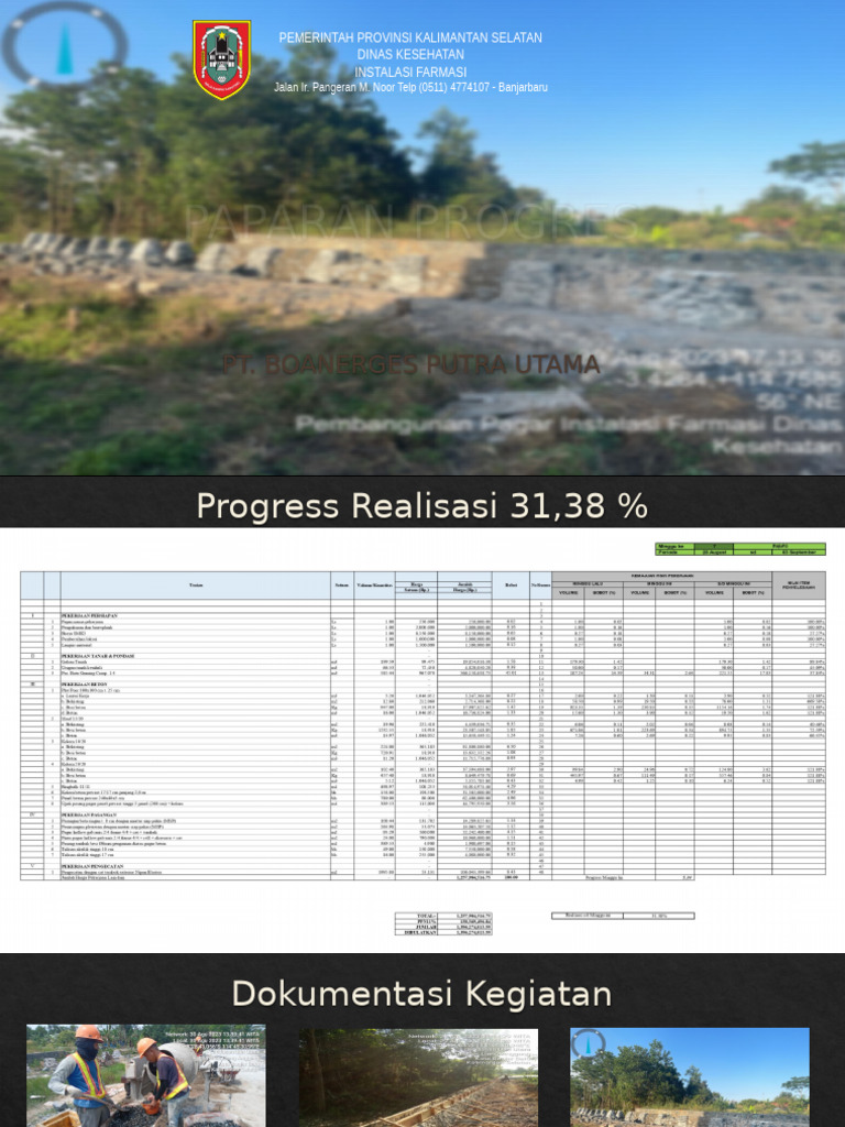 Paparan Progres Bulanan | PDF