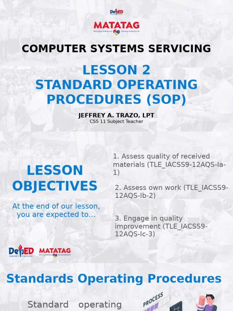 CSS 11 Week 2 L2 - Standard Operating Procedures | PDF