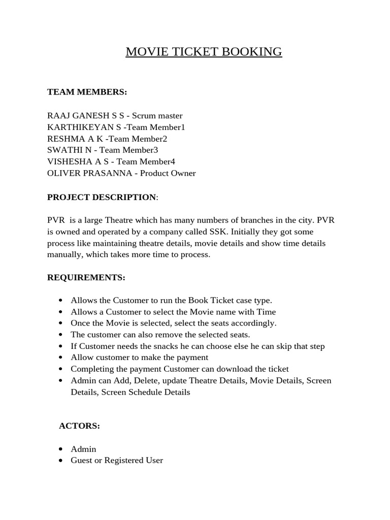Movie Ticket Booking HLD | PDF