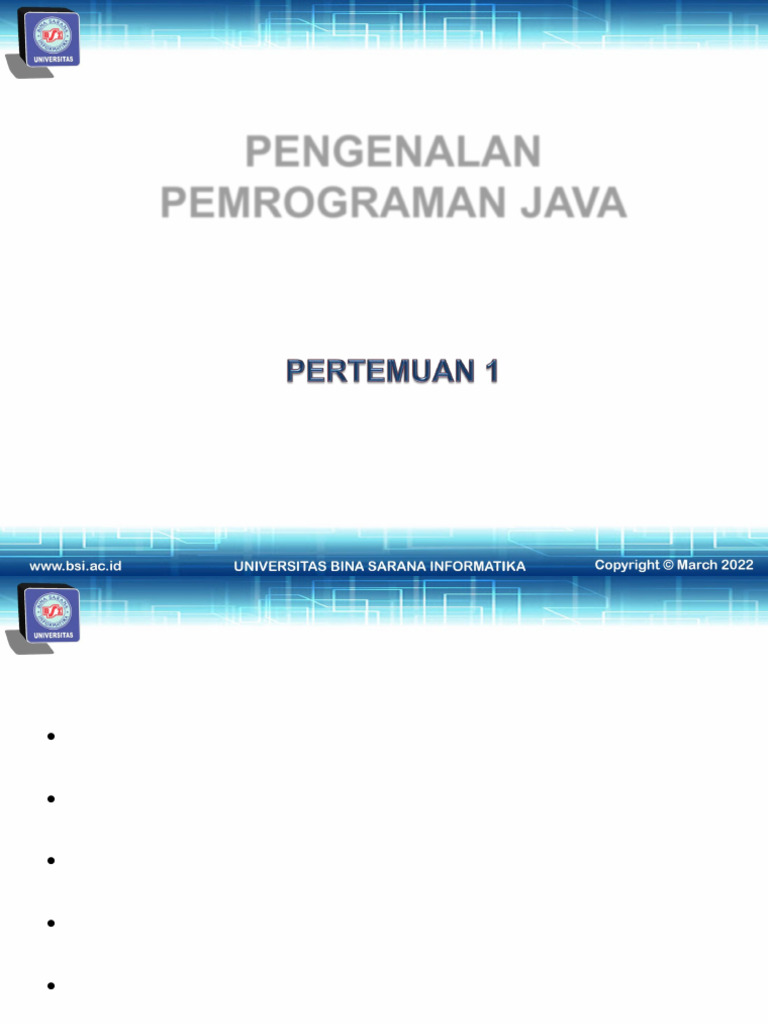 Pengenalan Pemrograman Java | PDF