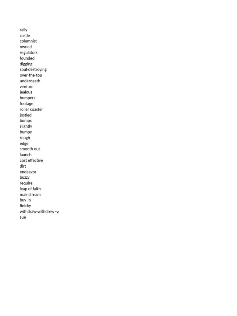 Unit 6 Vocabulary Pdf
