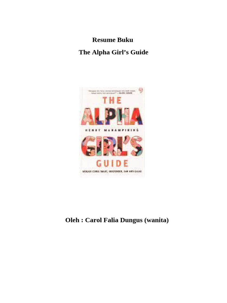 Resume Buku The Alpha Girls Guide - Carol Falia Dungus | PDF
