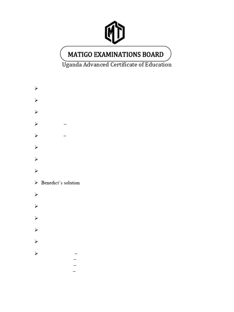 Matigo Mocks 2024 Uace Bio 3 Conf | PDF