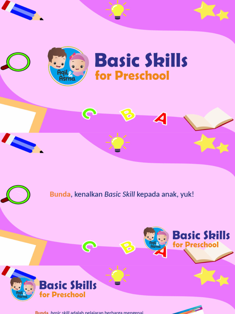 PPT BASIC SKILL FOR PRESCHOOL | PDF
