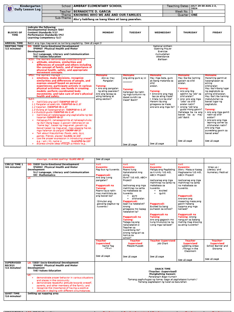 Week 1 (Sample) | PDF