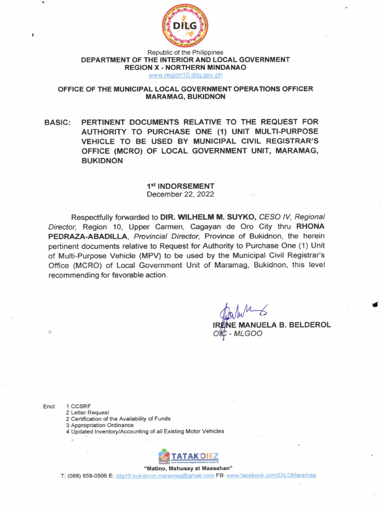 Pov Mcro Lgu Maramag | PDF