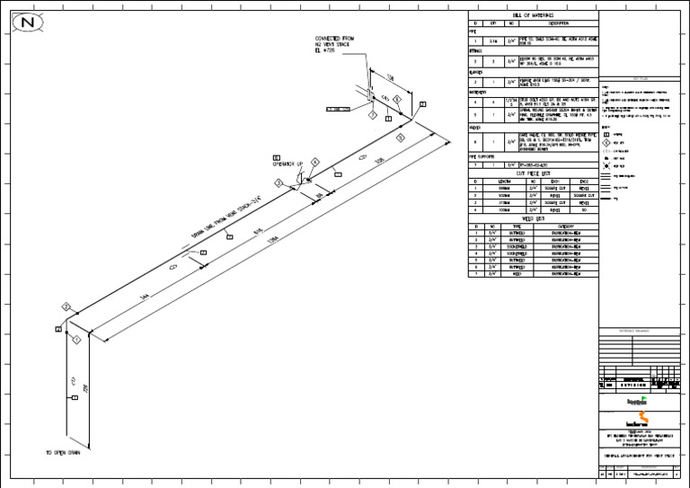 RDA-GTL-EPC-PIP-DWG-010 General Arrangement for Vent Stack Sheet 3 | PDF