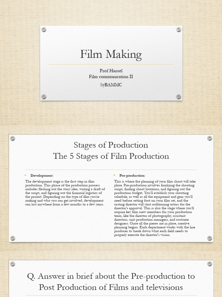 Film Making 073154 | PDF