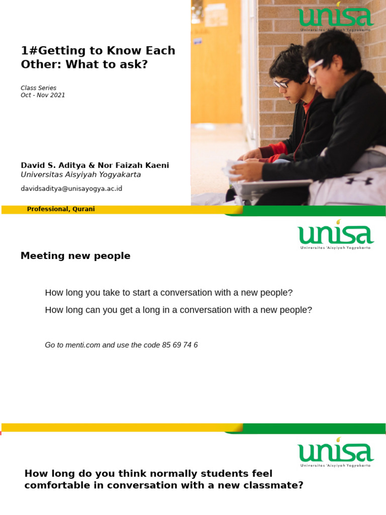 Getting To Know Each Other | PDF