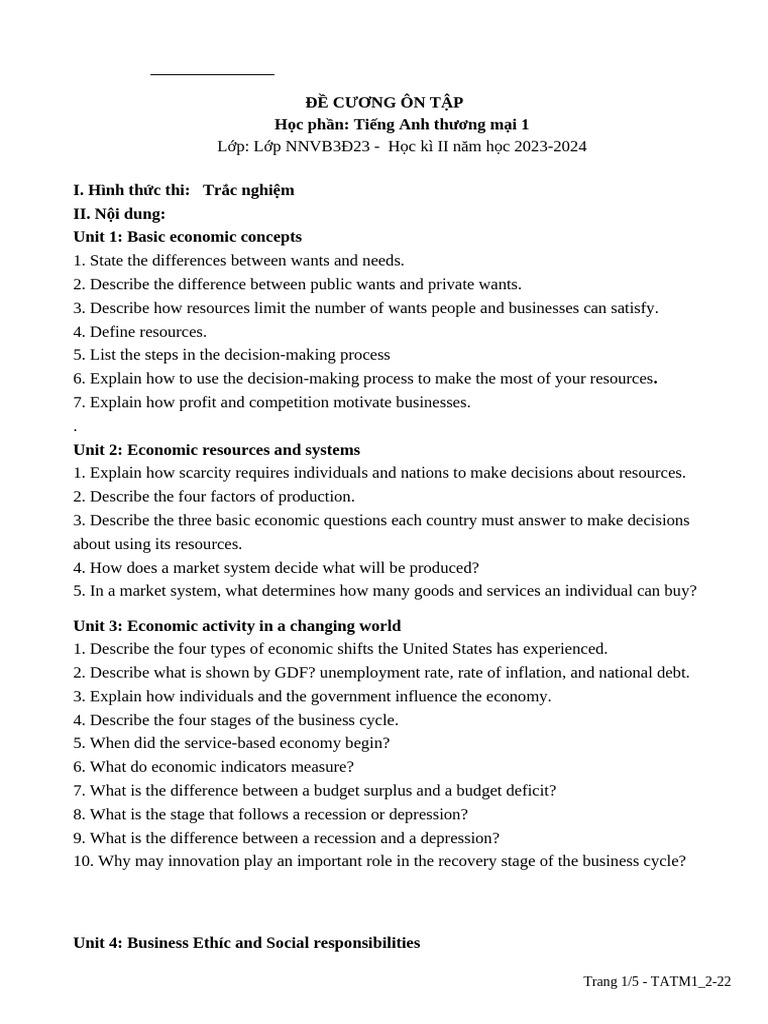 TATM 1-DCOT (For STS) - VB2 | PDF