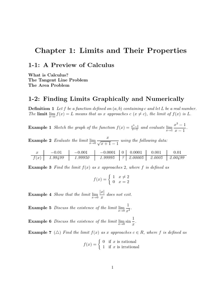 ch1 Limit | PDF