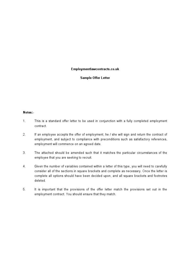 Offer Letter | PDF | Working Time | Employment