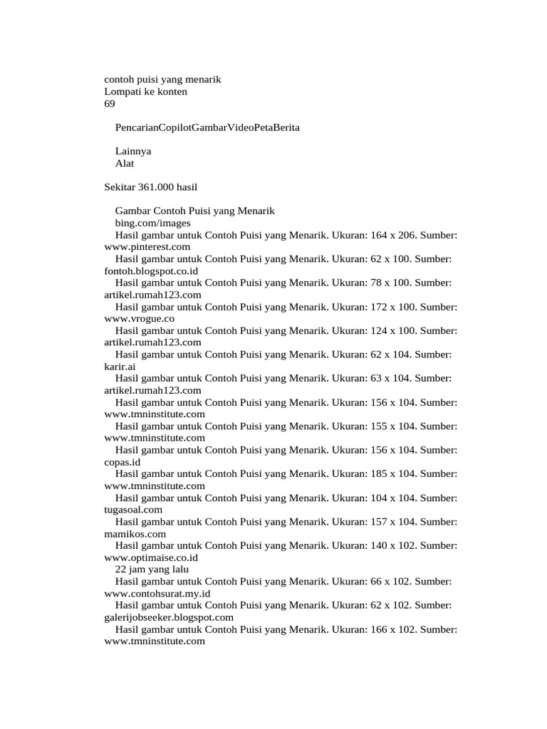 Contoh Puisi Yang Menarik | PDF