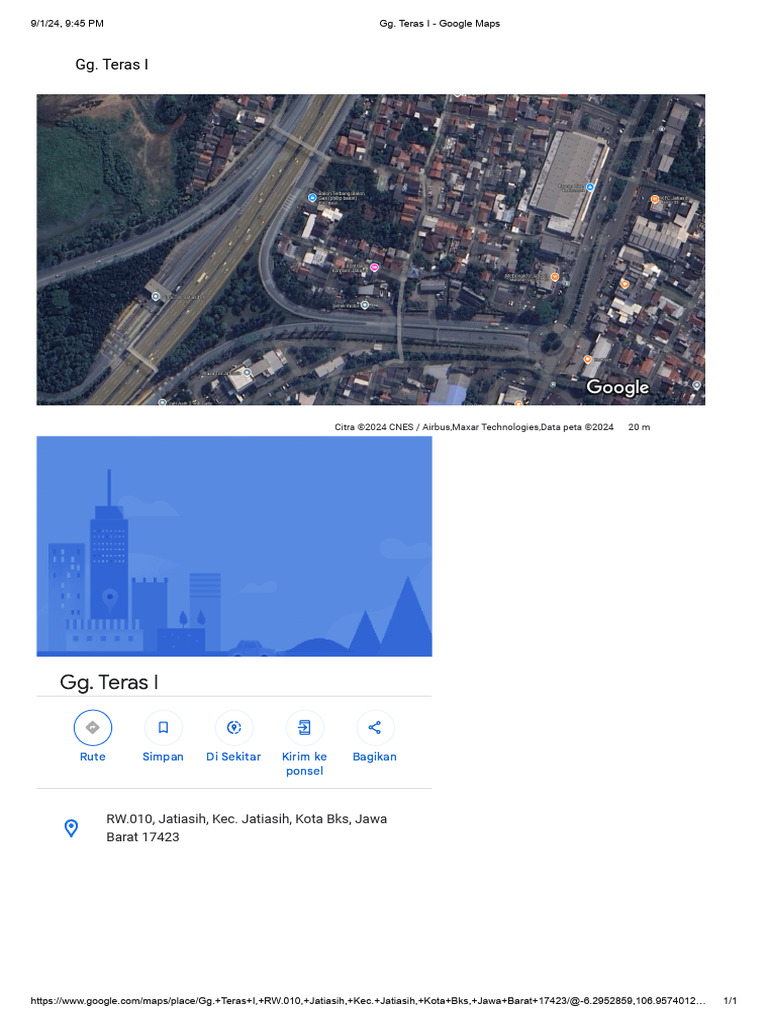 Gg. Teras I - Google Maps | PDF