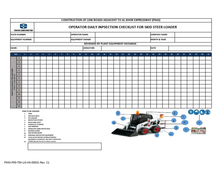 Skid Steer Loader - Rev.C1 | PDF | Vehicles | Motor Vehicle
