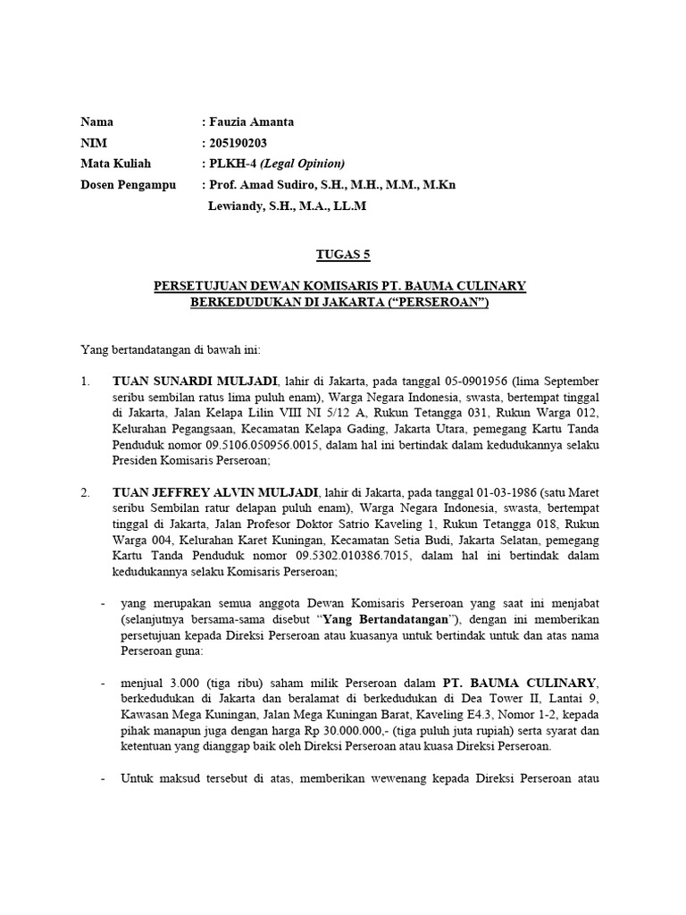 PLKH 5_Tugas 5 (final version) | PDF