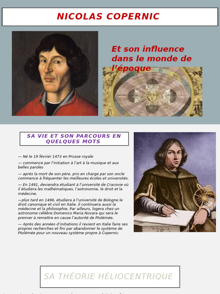 Exposé Sur Copernic | PDF