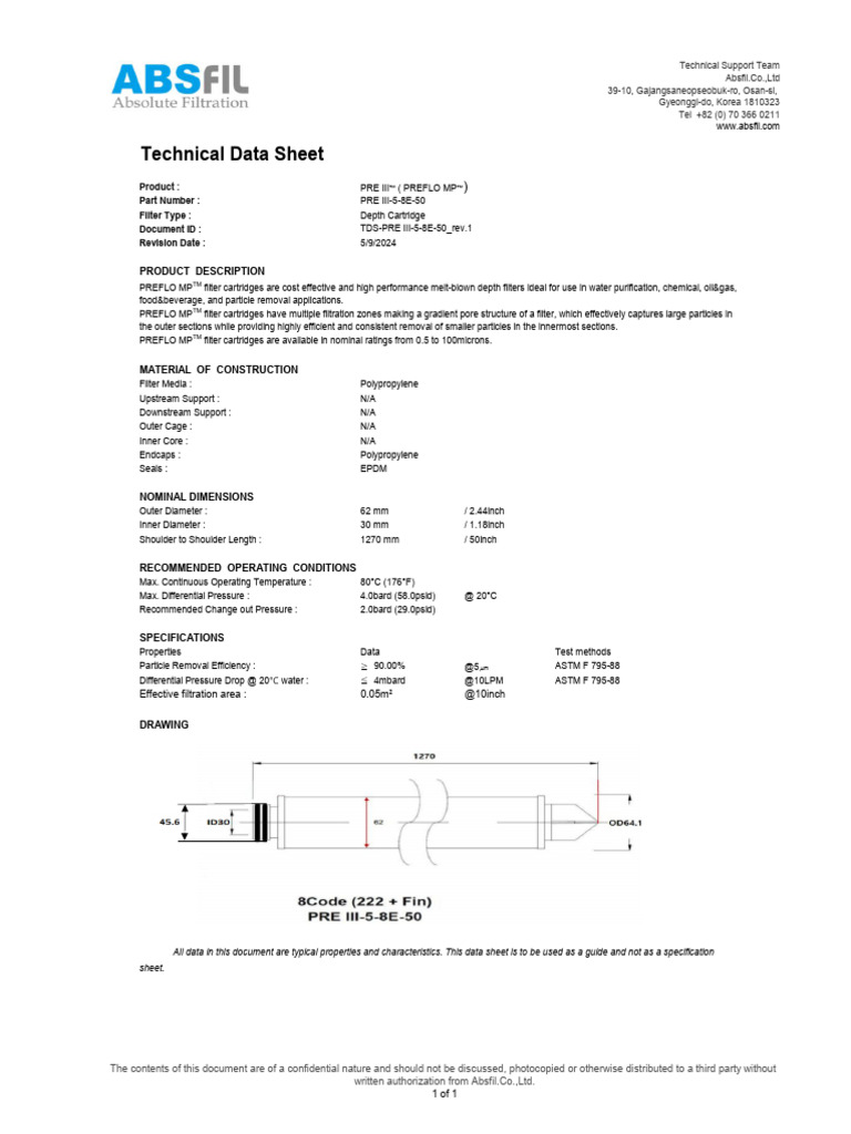 TDS - Preiii 5 8e 50 - 050924 | PDF