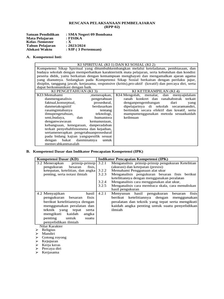 11. RPP. bab 2 Ganjil | PDF