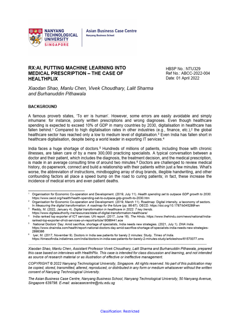 C4-RX Al Putting Machine Learning Into Medical | PDF