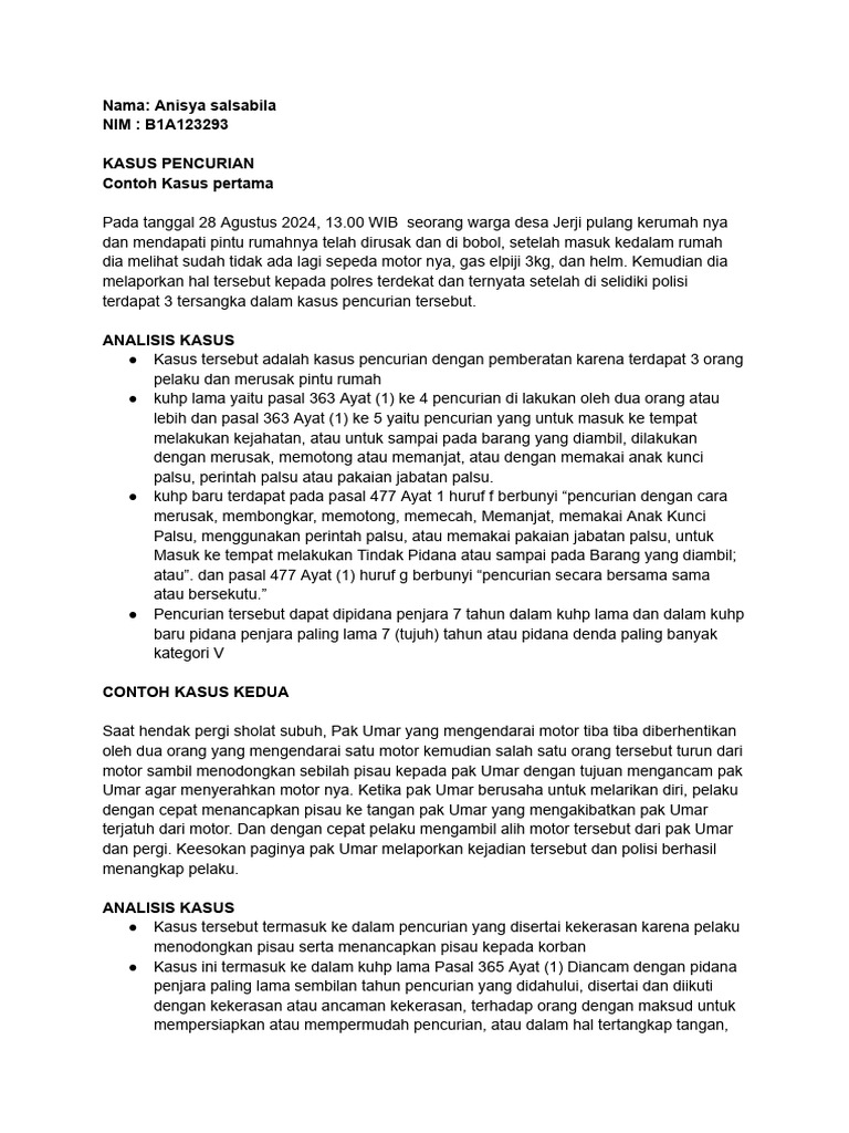 Analisis Kasus | PDF