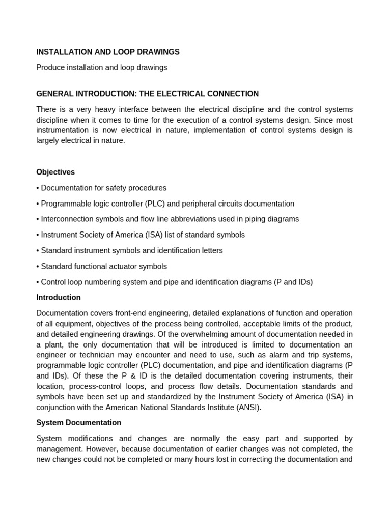 4 INSTALLATION AND LOOP DRAWINGS | PDF