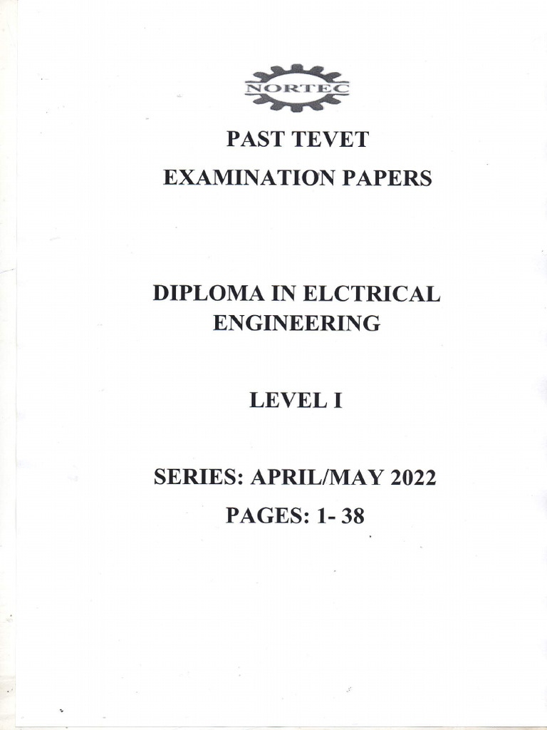 Diploma in Electrical Engineering Level I (New) Exam Past Papers April ...