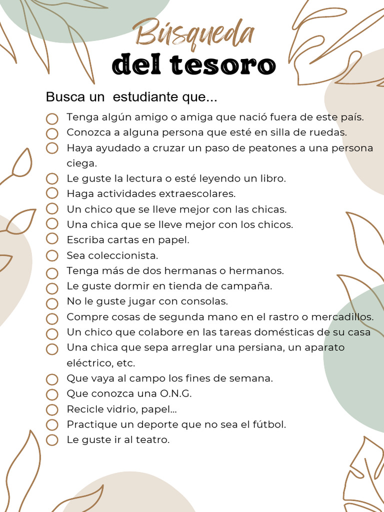 Busqueda Del Tesoro | PDF