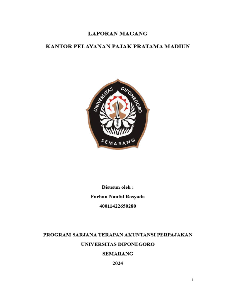 Laporan Magang Kemenkeu KPP | PDF