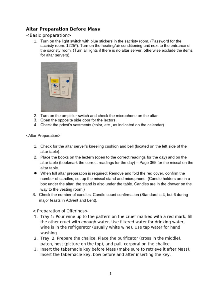 Altar Prep Manual Ver5 | PDF