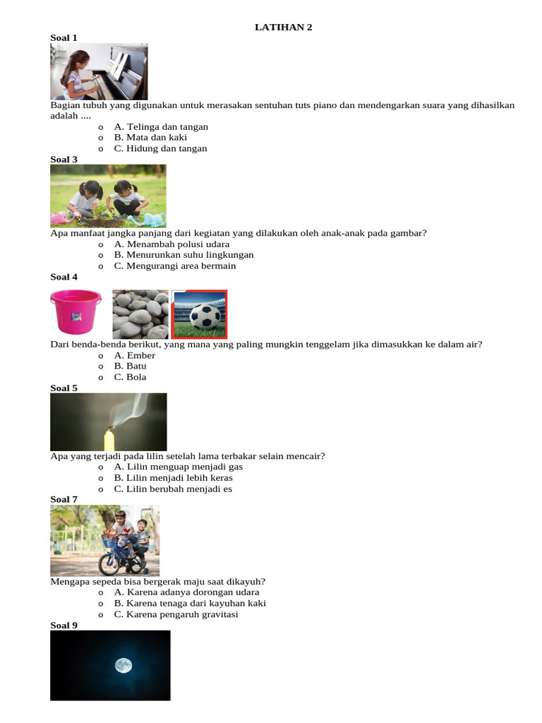 Latihan Soal KSNR Kls 1 Dan 2 Paket 2 | PDF