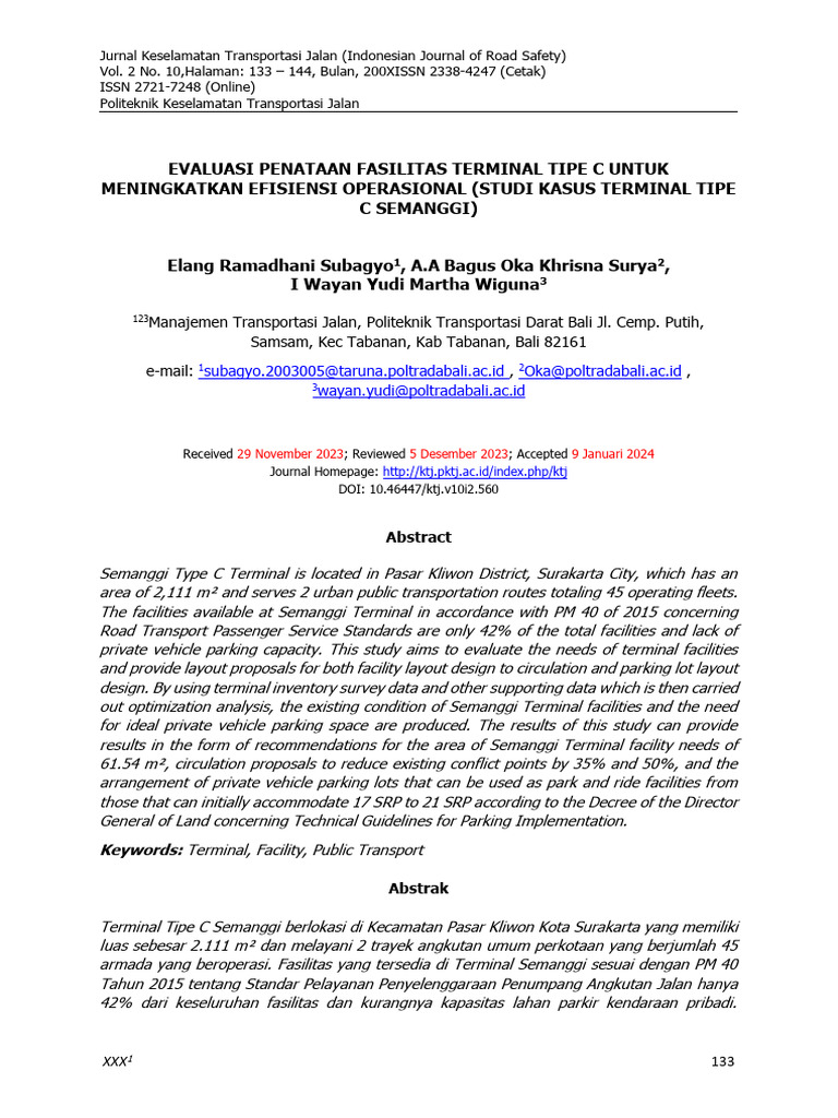 05 Jurnal Evaluasi Penataan Fasilitas Terminal Tipe C Untuk ...