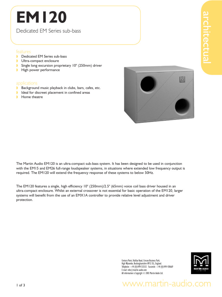 EM120 Datasheet | PDF