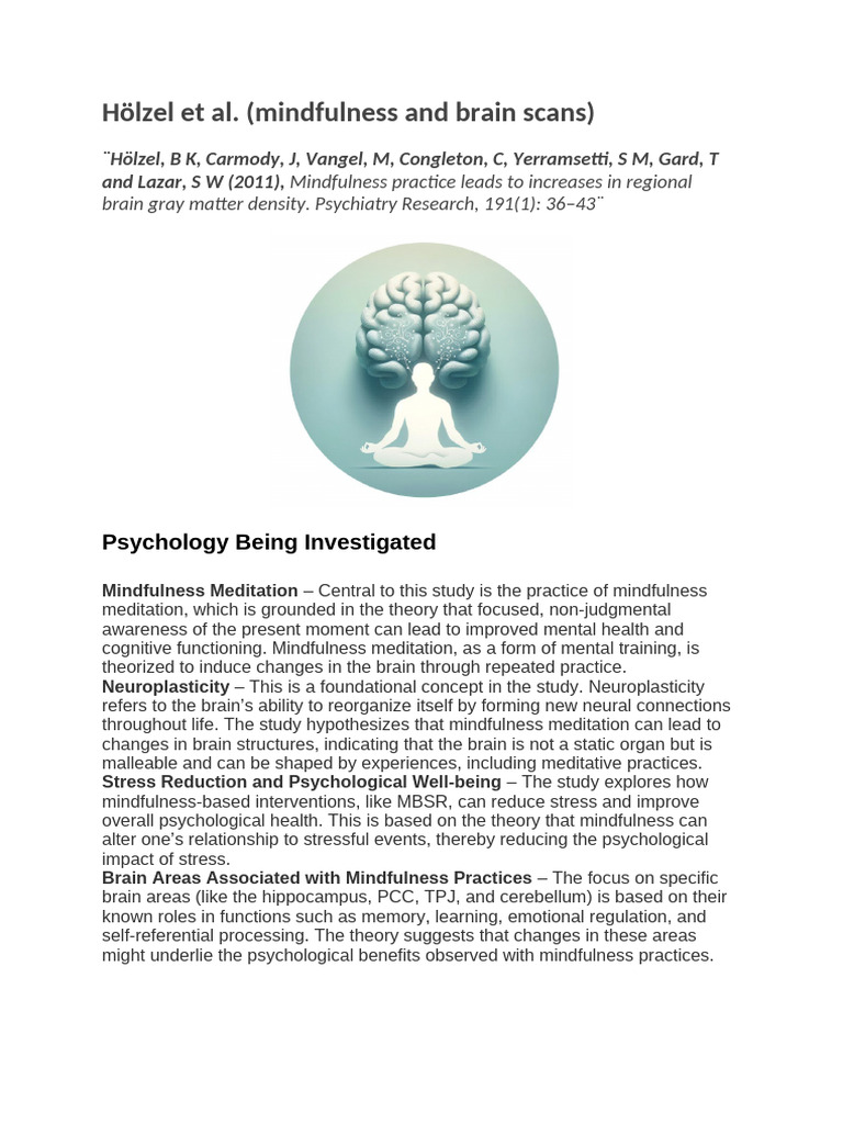 Hölzel Et Al | PDF | Développement humain | Spiritualité