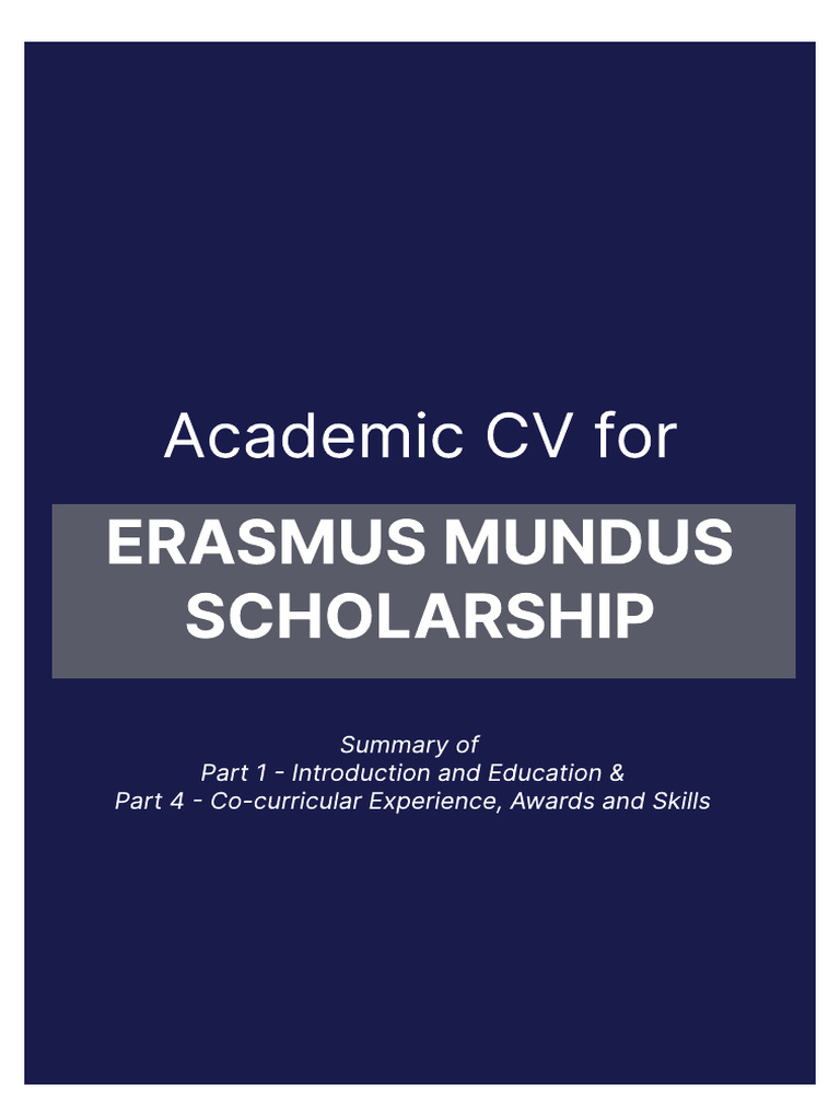 CV Summary For Erasmus Mundus 1726683501 | PDF