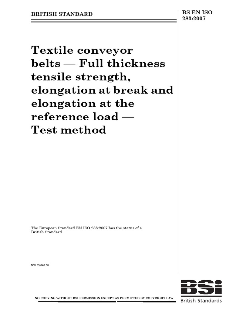 Bsi BS en Iso 283 | PDF