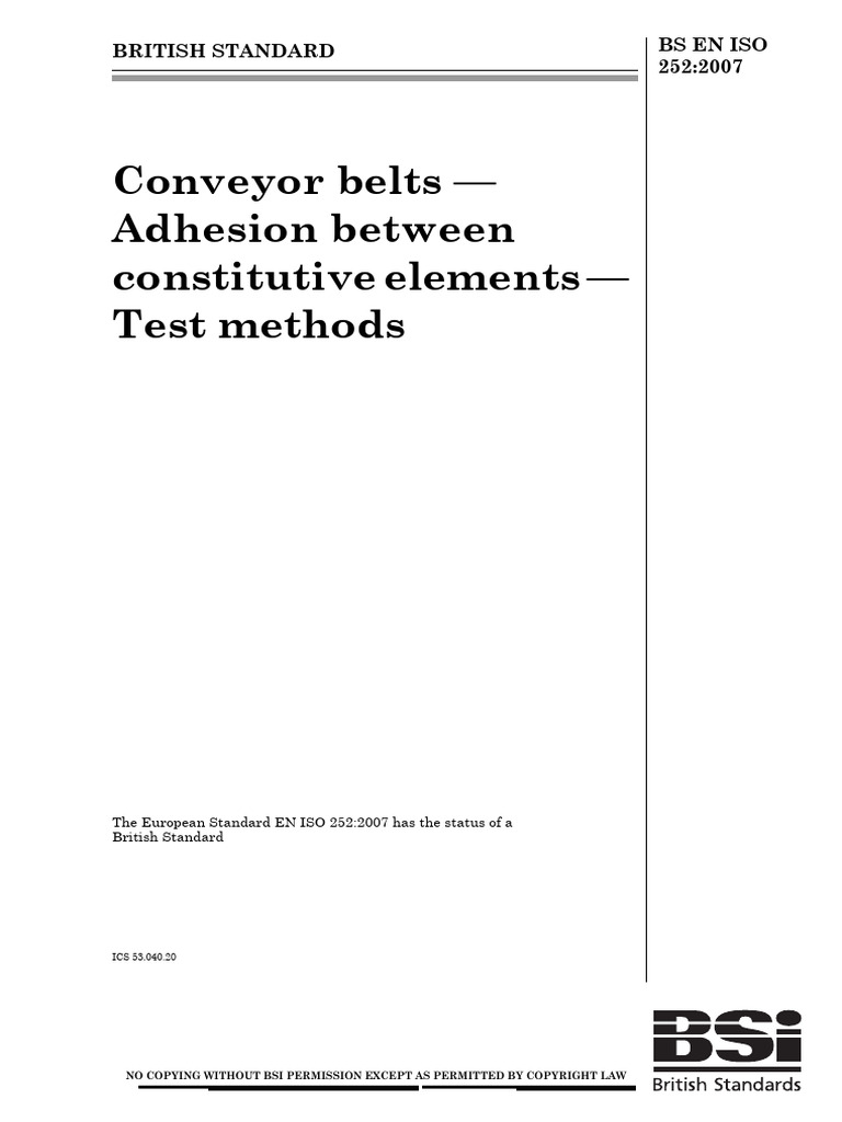 BSI BS EN ISO 252 | PDF