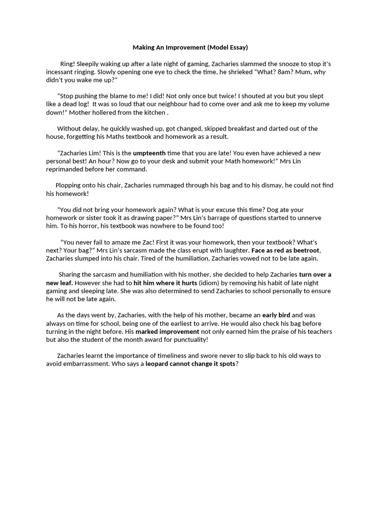 Making an Improvement | PDF