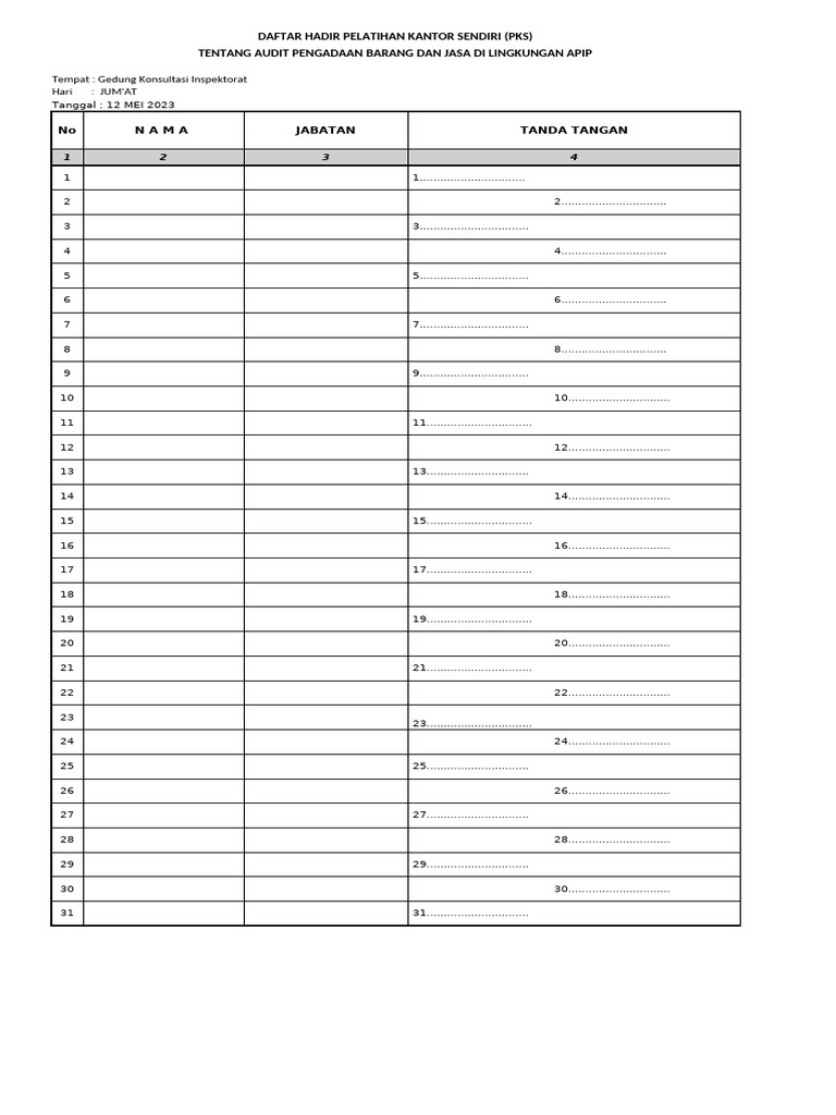 Absen Rapat | PDF