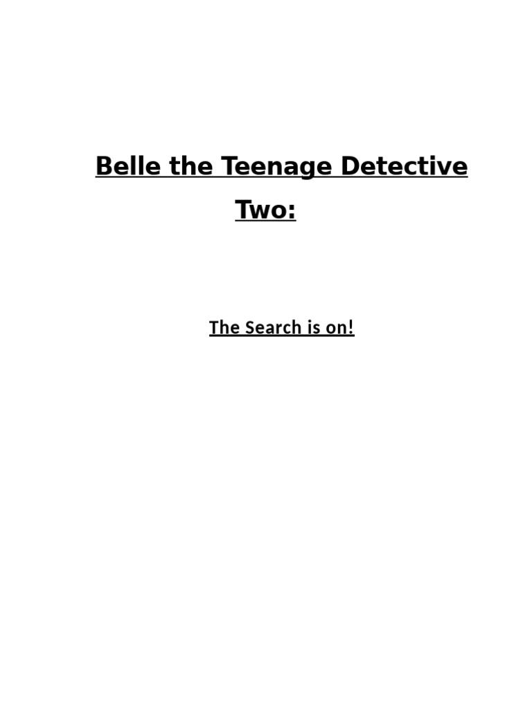 Belle (2) the Teenage Detective | PDF