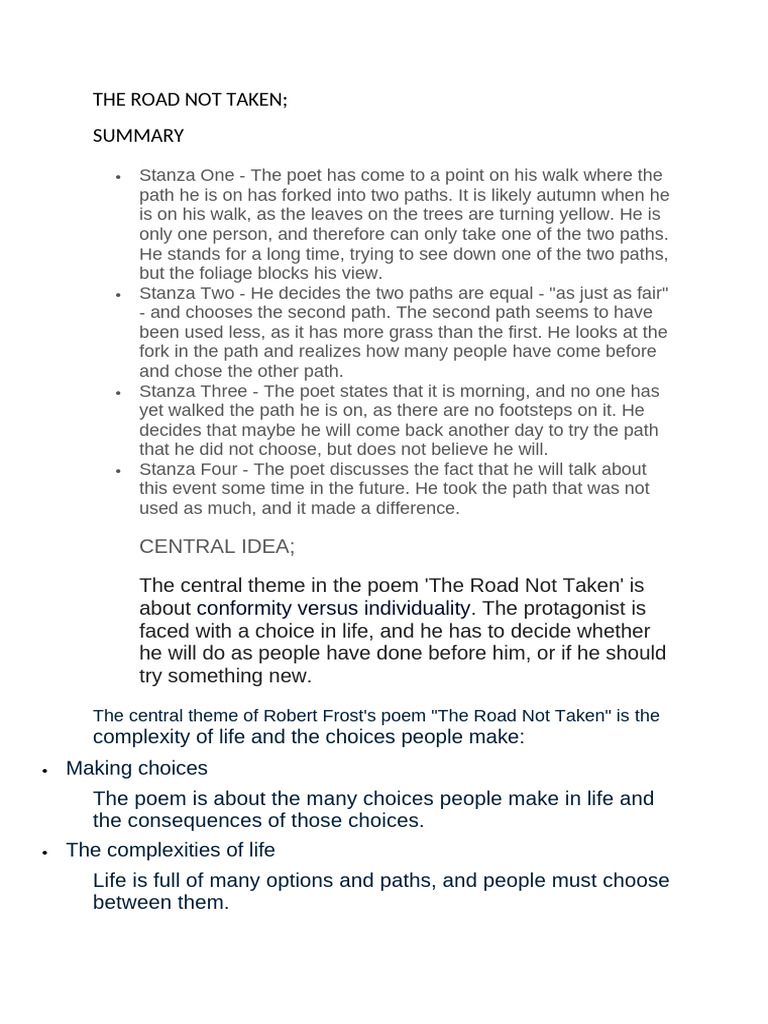 The Road Not Taken | PDF