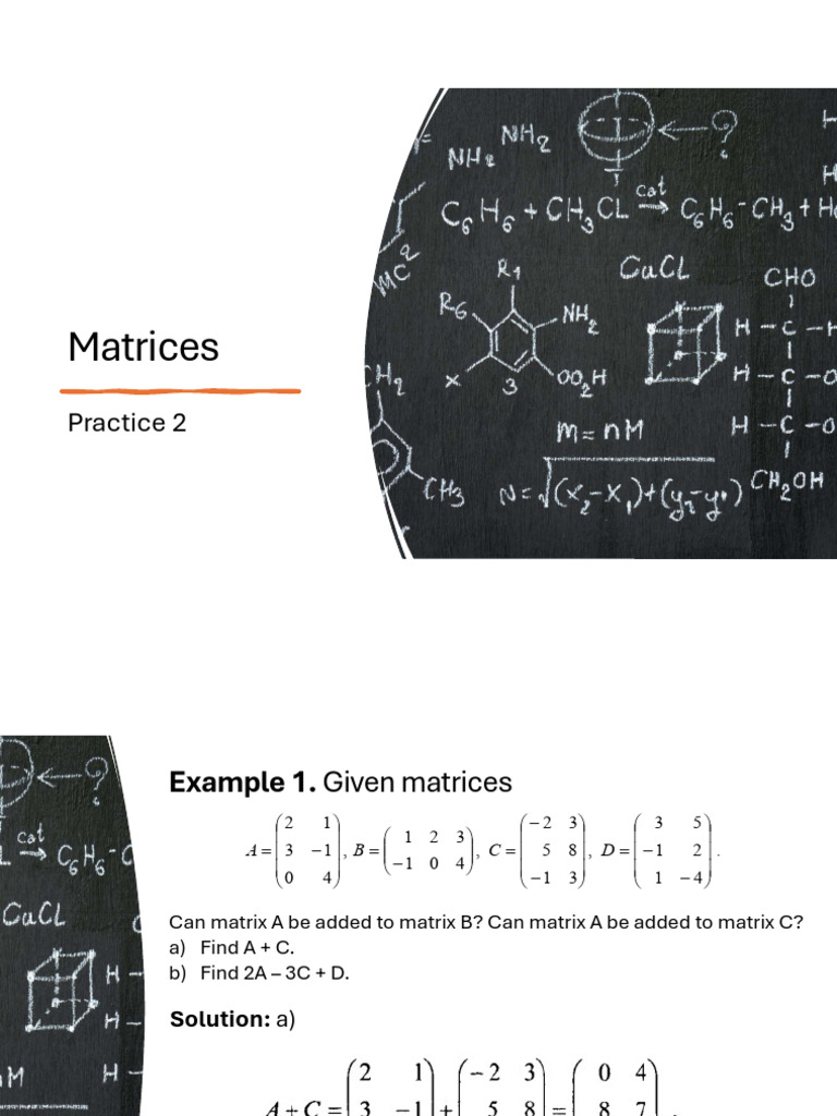 Practical Lesson 2. Matrices | PDF